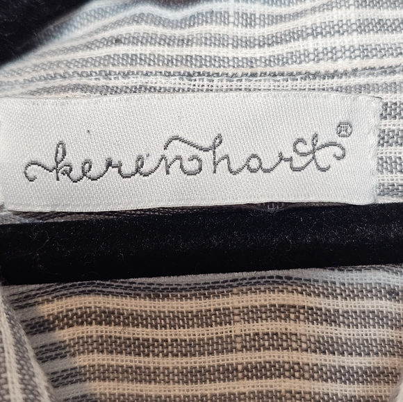 KEREN hart | Dresses | Keren Hart Striped Button Front Shirt Dress With ...